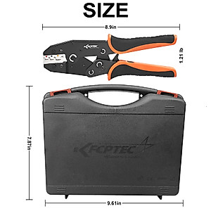 KF CPTEC Crimping Tool Set 5PCS - Ratchet Wire Crimper Kit - Quick Exchange Jaw for Heat Shrink, Insulated Electrical Connectors, Insulated and Non-Insulated Ferrules, Non-Insulated Terminal Crimper