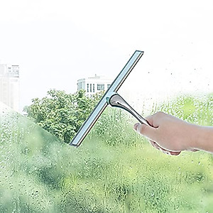 Ettori Shower Squeegee for Shower Doors, 10 Inches Shower Glass Squeegee for Bathroom, Windows, Kitchen and Car