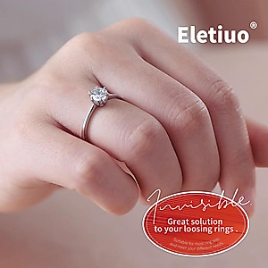 Invisible Ring Size Adjusters Set for Loose Rings,24 Pack-8 Sizes,Ring Size Reducer Spacer Ring Resizer Tightener Ring Guard with Organizer,Assorted Sizes for Any Rings