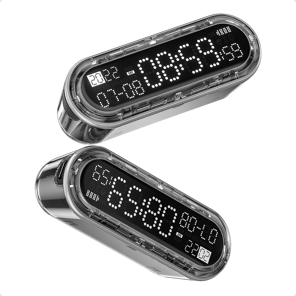 sharge 4 in 1 Multifunctional Timer: Digital Clock/Digital Timer/Countdown Timer/Pomodoro Timer, 5000mAh Portable Charger Included, 20W USB Fast Charging（Includes Capsule Portal, by Shargeek）