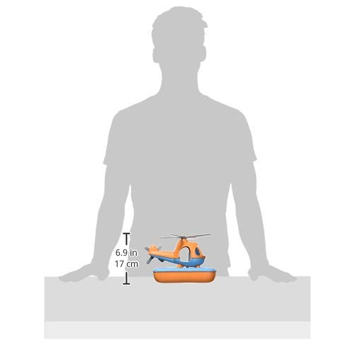 Green Toys Seacopter, Orange/Blue CB - Pretend Play, Motor Skills, Kids Bath Toy Floating Vehicle. No BPA, phthalates, PVC. Dishwasher Safe, Recycled Plastic, Made in USA.