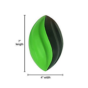 LMC Products 7" Spiral Mini Football for Kids 4 Pack - Kids Football - Foam Footballs for Kids - Soft, Small Footballs for Kids (Red, Yellow, Blue and Green)