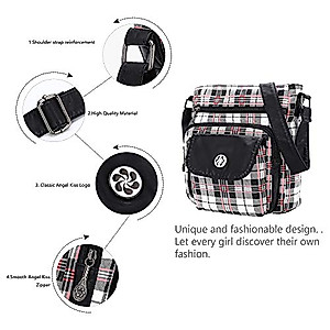 Angel Kiss Crossbody Bags Faux Vegan Leather Shoulder Bags for Women Small Handbag with Adjustable Strap