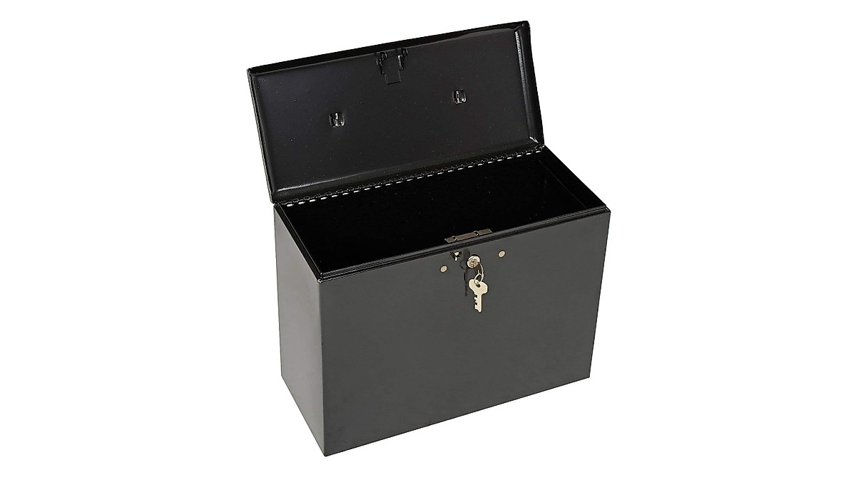 Master Lock File Box with Lock - Secure Steel Storage for Documents