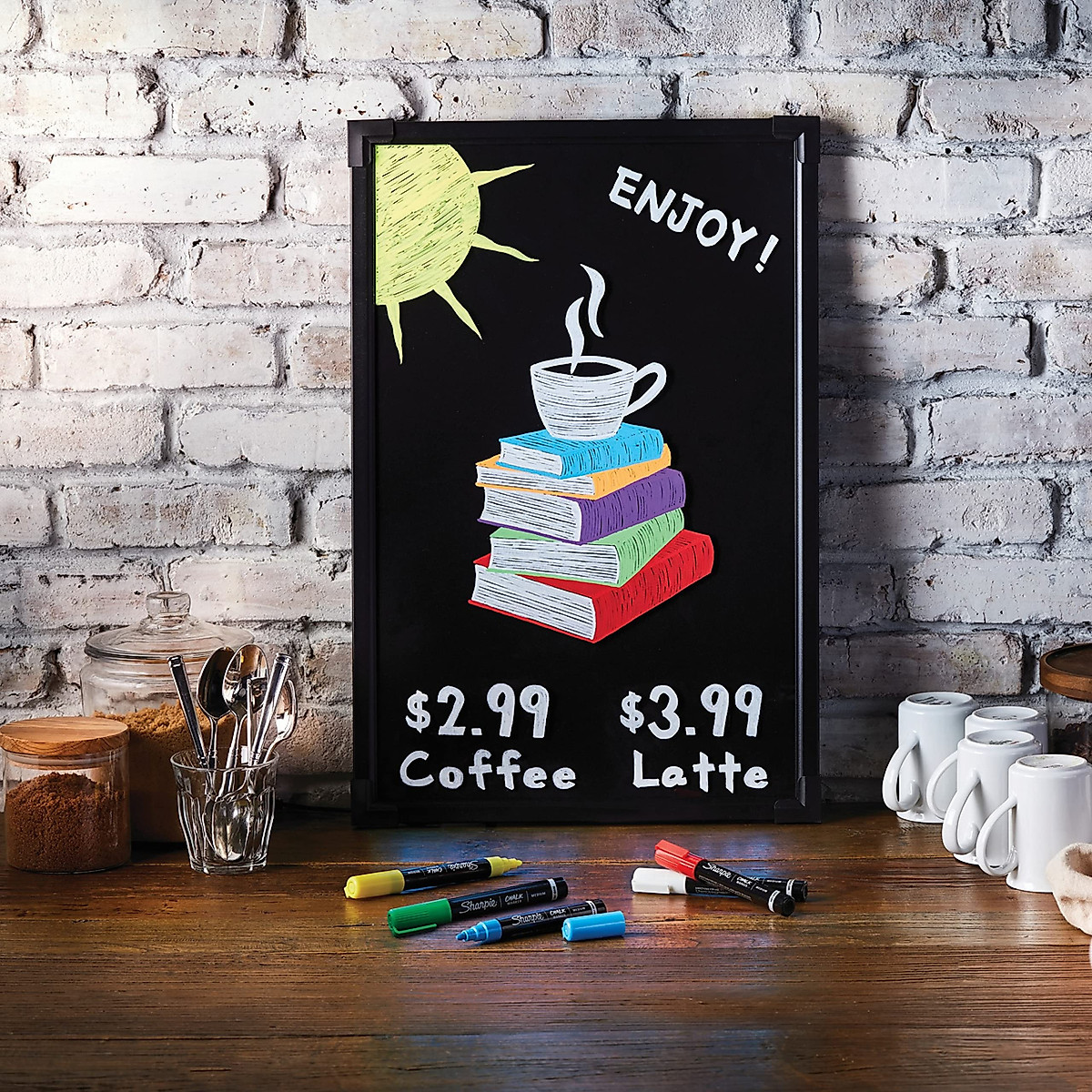 SHARPIE Chalk Marker, Wet Erase Markers, White, 1 Count