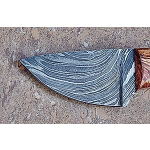 Smart & Sharp Custom Handmade Damascus Steel Hunting Knife/Skinner Knife AA-13137 (Burl Wood)