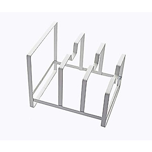 Kitchen Spaces Lid Pot and Pan Organizer, One Size, White