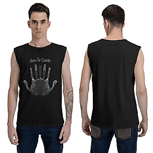 Mens American Rock Band Alice Music in Chains Tank Tops,Hawaiian Muscle Quick Dry Crewneck Sleeveless Shirts,Graphic Undershirt Vest for Men Gym Running Black XX-Large Tank Top
