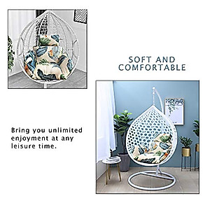 Hanging Chair Cushion, Cushions for Hanging Egg Chair,Washable Swing Chair Cushion, Thicken Patio Hanging Egg Chair Pad, Garden Hanging Basket Chair Seat (Only Cushion)(Hawaiian Style)