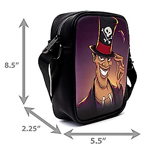 Disney Bag, Cross Body, Disney Villain Dr Facilier Smiling Pose and Quote, Black, Vegan Leather