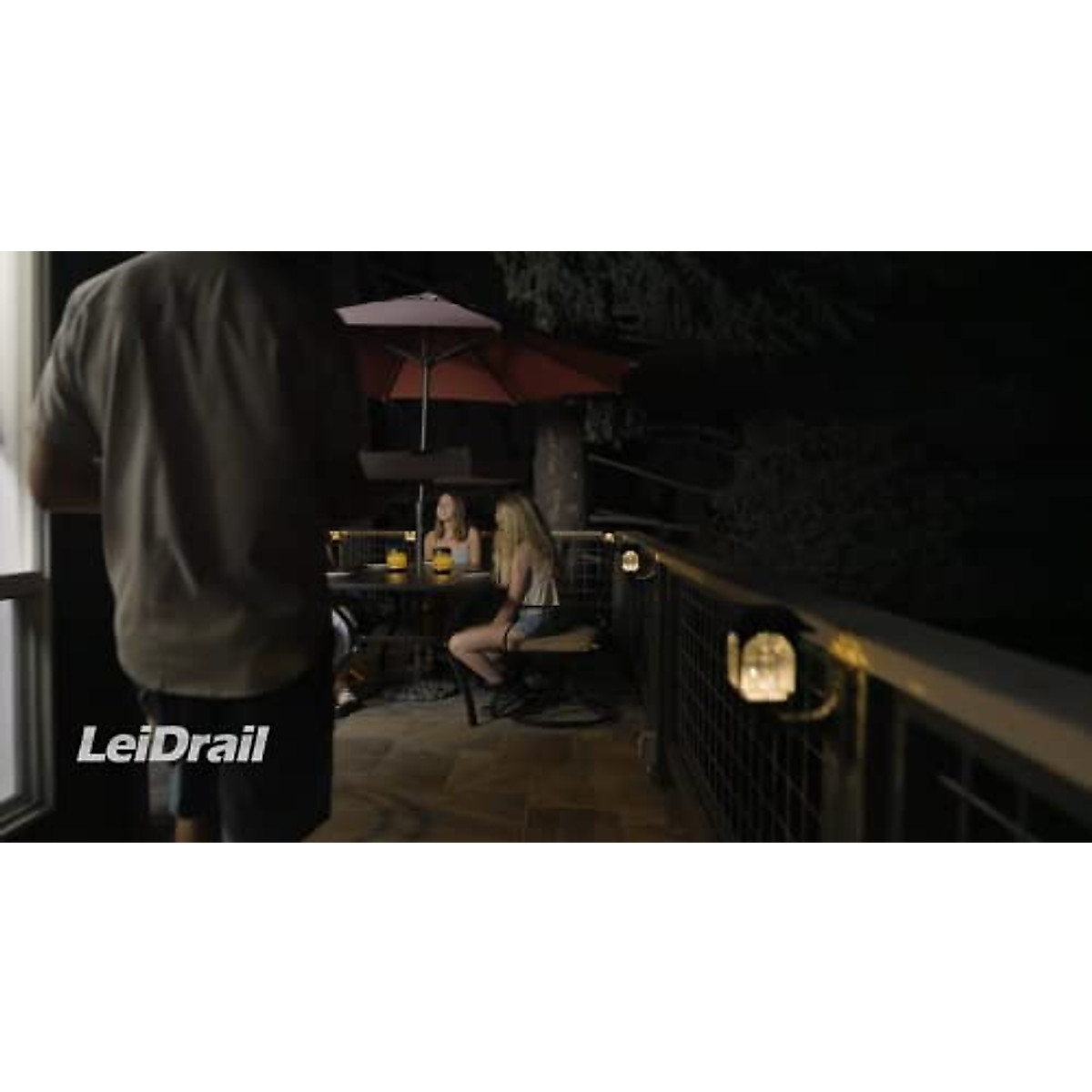 LeiDrail Solar Fence Lights, 2 Pack Solar Lights Outdoor Waterproof Lantern Warm White LED Wall Deck Post Landscape Lighting for Garden Yard Patio Front Door