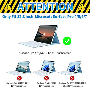 Case for Microsoft Surface Pro 7 Plus/Pro 7/Pro 6/Pro 5/Pro 4/Pro LTE 12.3 Inch PU Leather Slim Multiple Angles Stand Smart Cover with Auto Wake/Sleep, Cool Wolves Howling at The Moon