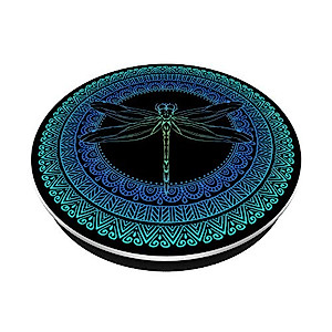 Spiritual Flow Sacred Fractal Geometry Mandala Dragonfly PopSockets PopGrip: Swappable Grip for Phones & Tablets
