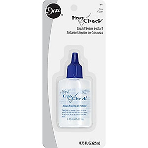 Dritz Fray Check Liquid, 3/4 Fluid-Ounce, 1 Count, Clear Seam Sealant, 0.75, 7 Fl Oz