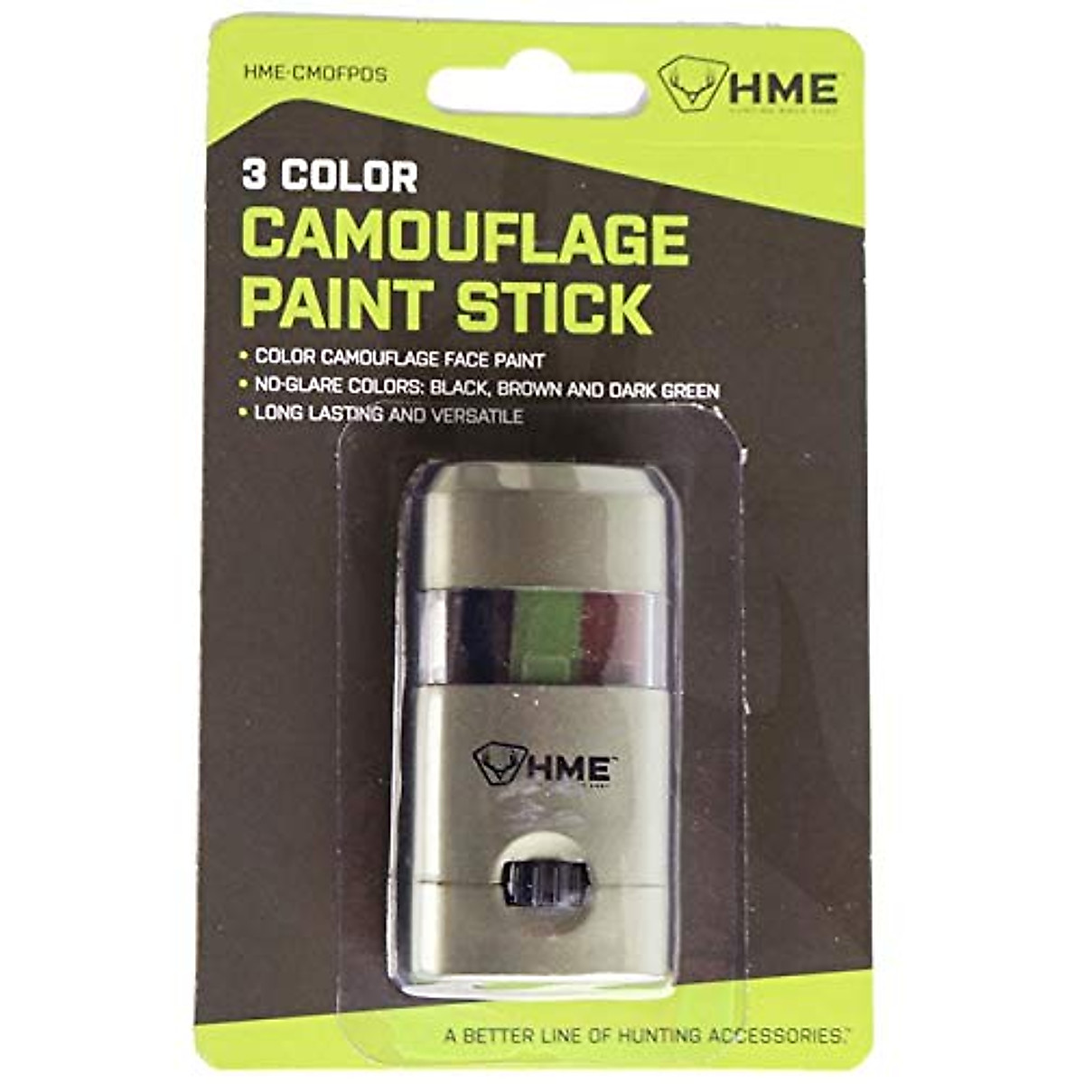 HME Products 3 Color Camo Face Paint Stick, Multi, One Size