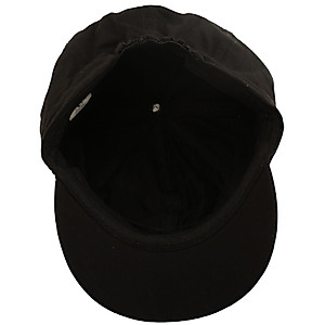 Summer 100% Cotton Plain Blank 8 Panel Newsboy Gatsby Apple Cabbie Cap Hat Black