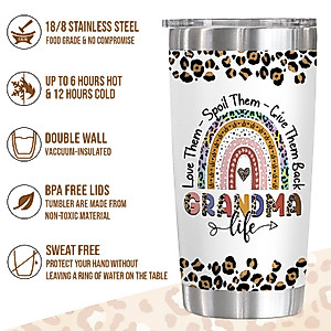 TEEZWONDER Gifts For Grandma, Birthday, Christmas, Mothers Day, Thanksgiving Gifts For Women, Nana, Grandma Gifts Idea, First-time New Grandma Gifts, 20 Oz Stainless Steel Tumbler For Women