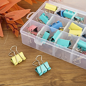 LOLYSIC 10 Pack 18 Grids Plastic Compartment Container, Clear Plastic Organizer Container Storage Box with Dividers for Jewelry, Art DIY Crafts, Washi Tapes, Beads, and Small Parts