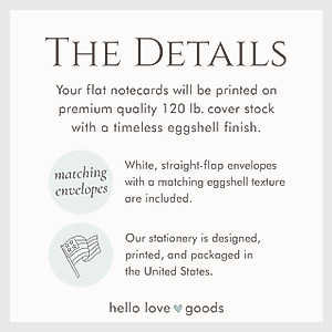 Hello Love Goods Personalized Greenery Funeral Thank You Cards with Envelopes, 5.5x4.25 Flat Sympathy Memorial Cards