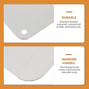 UPKOCH Chopping Tray Stainless Steel Stainless Steel Cutting Stainless Steel chopping board choppinng block stainless steel board Board for Baby Heavy Duty Chopping Board