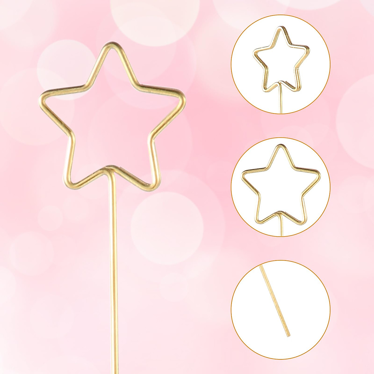 20pcs Table Number Holders, Place Card Holders Metal Floral Card Holder Clips Star Shaped Picture Holders for Centerpieces Photo Memo Pick for Wedding Party Flower Cards Office Cake Topper