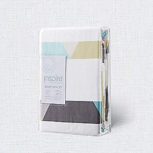 INTELLIGENT DESIGN Reversible 100% Cotton Sateen Duvet - Breathable Comforter Cover, Modern All Season Bedding Set with Sham (Insert Excluded), Storke, Colorful Stripes King/Cal King