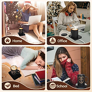 Coffee Mug Warmer for Desk with Auto Shut Off, Coffee Cup Warmer Set with Mug for Desk Office Home