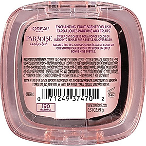 L'Oreal Paris Makeup Paradise Enchanted Scented Blush, Bashful, 0.31 Ounce