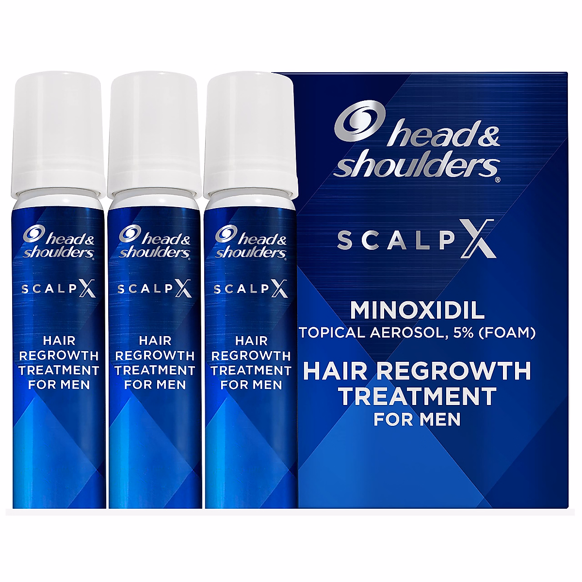 Head & Shoulders Scalp X for Men, 2.11 fl oz, Pack of 3, White