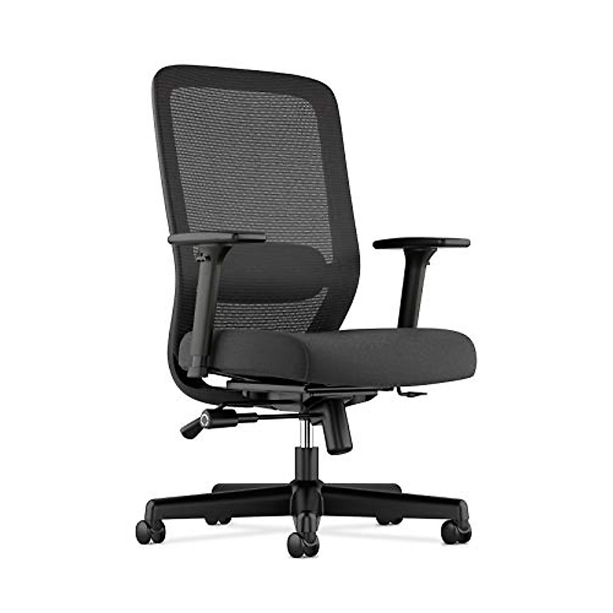HON Exposure Mesh Task Computer Chair with 2-Way Adjustable Arms for Office Desk, Black (HVL721), Back
