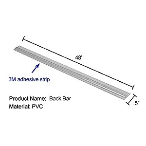 Pack of 20 Shelf Pusher Spring Loaded Organizer, Product Display Tray, 6 Different Tensions, Retail Shelving Pusher, Glider Self Pushing Bar, Convenience Store Display Clear Medium Duty 7N