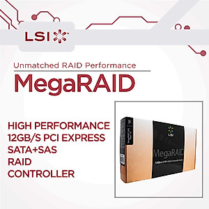 LSI Logic LSI LSI00415 MegaRAID SAS 9361-4i 4-Port 12Gb/s SAS+SATA PCI-Express 3.0 Low Profile RAID Controller, Single