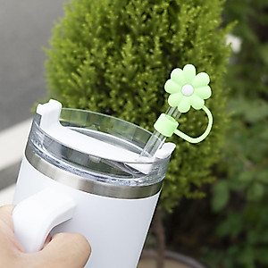 Straw Cover for Stanley Cup, 6Pcs 10MM Straw Covers Cap Toppers for Stanley Cup 40&30 Oz, Straw Tip Covers for Stanley Cups Accessories