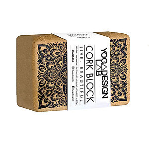YOGA DESIGN LAB | The Cork Block | Eco Friendly Luxury | Superior Grip and Strength | Natural