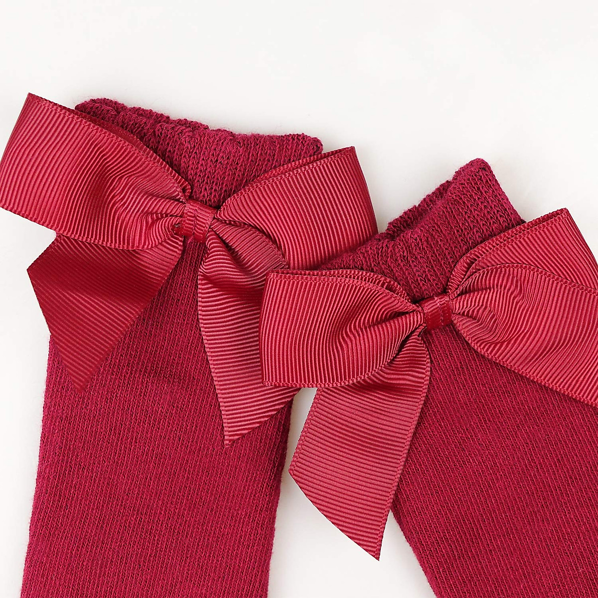 DRESHOW BQUBO Baby Knee High Sock Toddler Girl Dress Socks Baby Knit Stocking Cotton Infant Girls Socks