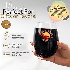 Personalized Stemless Wine Glass with your Photo, Logo or Text - Fun Gift for Birthdays, Best Friend, Mothers Day, Bridesmaid (6 Pack)