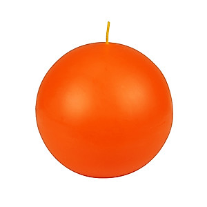 Zest Candle 2-Piece Ball Candles, 4-Inch, Orange
