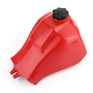 Areyourshop Red Gas Fuel Tank Kit with Switch Valve Petcock & Cap Fit for Honda ATC185/S 1980-1983, ATC200S 1981-1986, TC200E 1982-1983, TC200/M 1981-1985, ATC200ES Big Red 200 1984