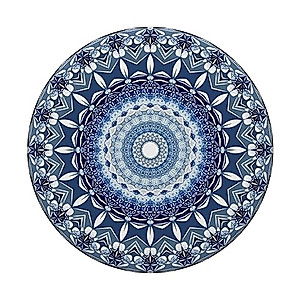 Mandala Blue beautiful Pattern PopSockets PopGrip: Swappable Grip for Phones & Tablets PopSockets Standard PopGrip