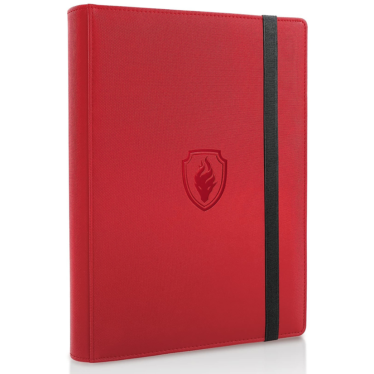 Trading Card Binder 9 Pocket, Fabmaker PU Cover Card Collection Binder for 360 Cards, Premium Card Book, Sturdy Card Holder Folders, Card Album for YuGiOh, MTG, TCG, Game Cards & Sports Cards, Red