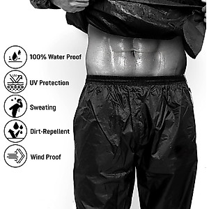 2Fit Heavy Duty Sweat Suit Sauna Exercise Gym Suit Fitness, Weight Loss, AntiRip (4XL)