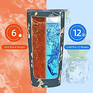 Yaxongx 20oz Tumbler Dog Transportation Double Wall Vacuum Insulated Coffee Mug with Lid and Metal Straw Brush Reusable Stainless Steel Water Bottle Travel Cup Gifts for Car Ice Drinks Hot Beverage