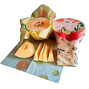 UUYYEO 10 Pcs Reusable Beeswax Food Wraps Sustainable Wax Wrap for Food Storage