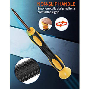 Screwdriver Kit for Nintendo Switch – 10 in 1 PRO S2 Steel Triwing Y00 Repair Tool Set with Thumb Caps, Tweezers, Cleaning Brush, Opening Accessories for Switch/Switch Lite JoyCon Joy-Con Controller