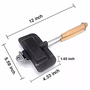 sandwich baking pan,Double-sided Sandwich Mold,Aluminum Alloy Hot Dog Toaster,Nonstick Sandwich Maker,Frying Pan for Breakfast Pancakes, Toast, Omelets