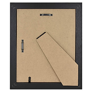 MCS Studio Gallery 8x10 Picture Frame Black Woodgrain, Vertical & Horizontal Wall Hanging & Easel for Tapletop Display, Rectangle Photo Frame for Photos, Posters & Art Prints (1-Pack)