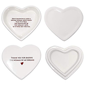 Susabella - Mother of the Bride Gift from Groom, Mom Wedding Gift or Mother's Day Gift from Son In-Law - Thank You for Raising the Woman of My Dreams - Ceramic Keepsake Heart Box