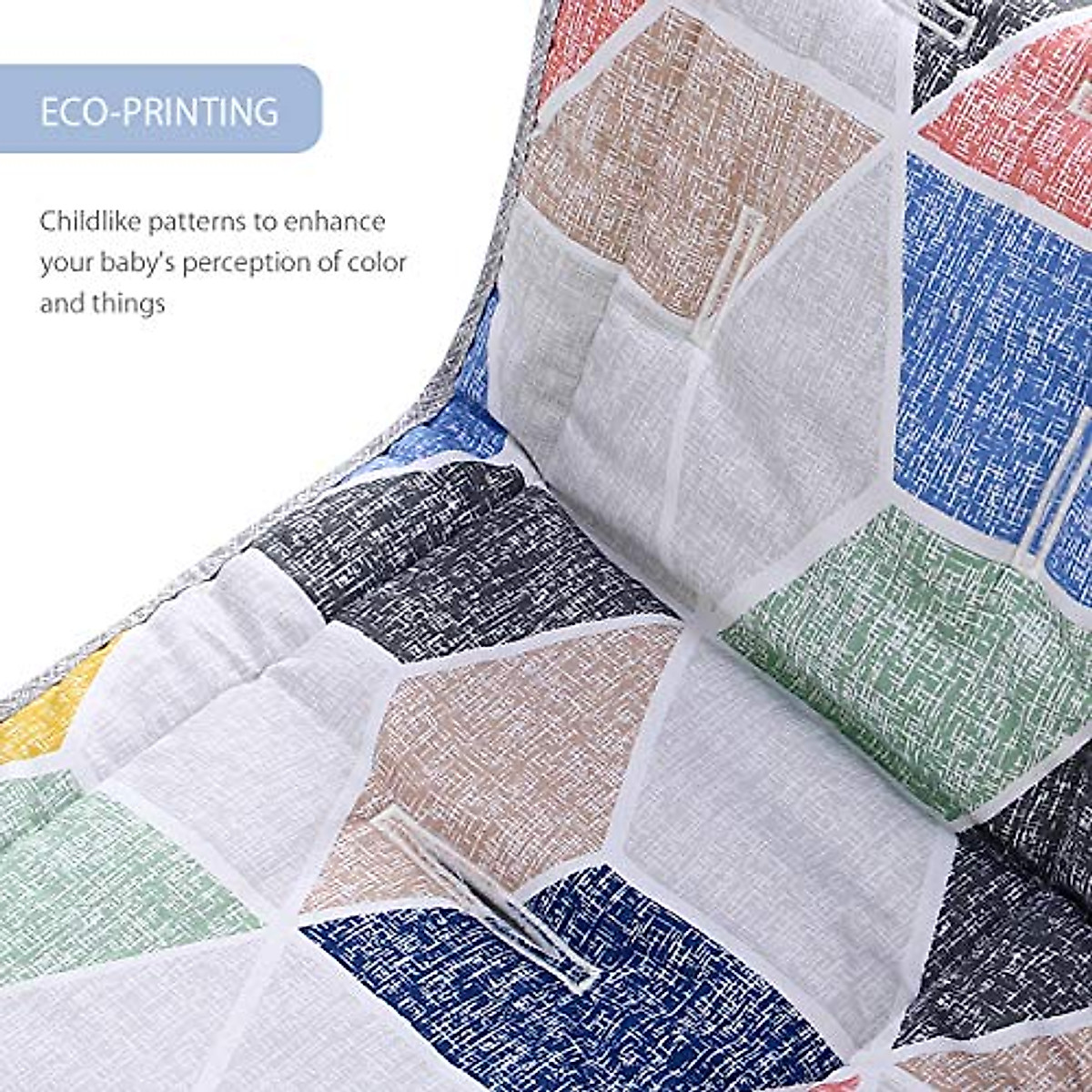 SONARIN Baby Stroller Seat Liner,100% Cotton Universal Seat Cushion Pad for Pushchair,Pram,Stroller,Buggy and Car Seat,Infant Cushion Pad(Elephant)