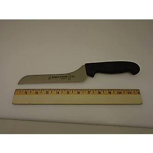 Made in USA 7 inch Offset Scalloped Edge Bread Knife Black Handle SG163-7SC