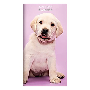TF PUBLISHING Puppies Small Monthly Pocket Daily Planner 2023-2024 | Pocket Calendar 2023-2024 For Purse | Daily Planner 2023 - 2024 | Agenda 2023 | Calender 2023 Small Planner | 3.5" x 6.5"